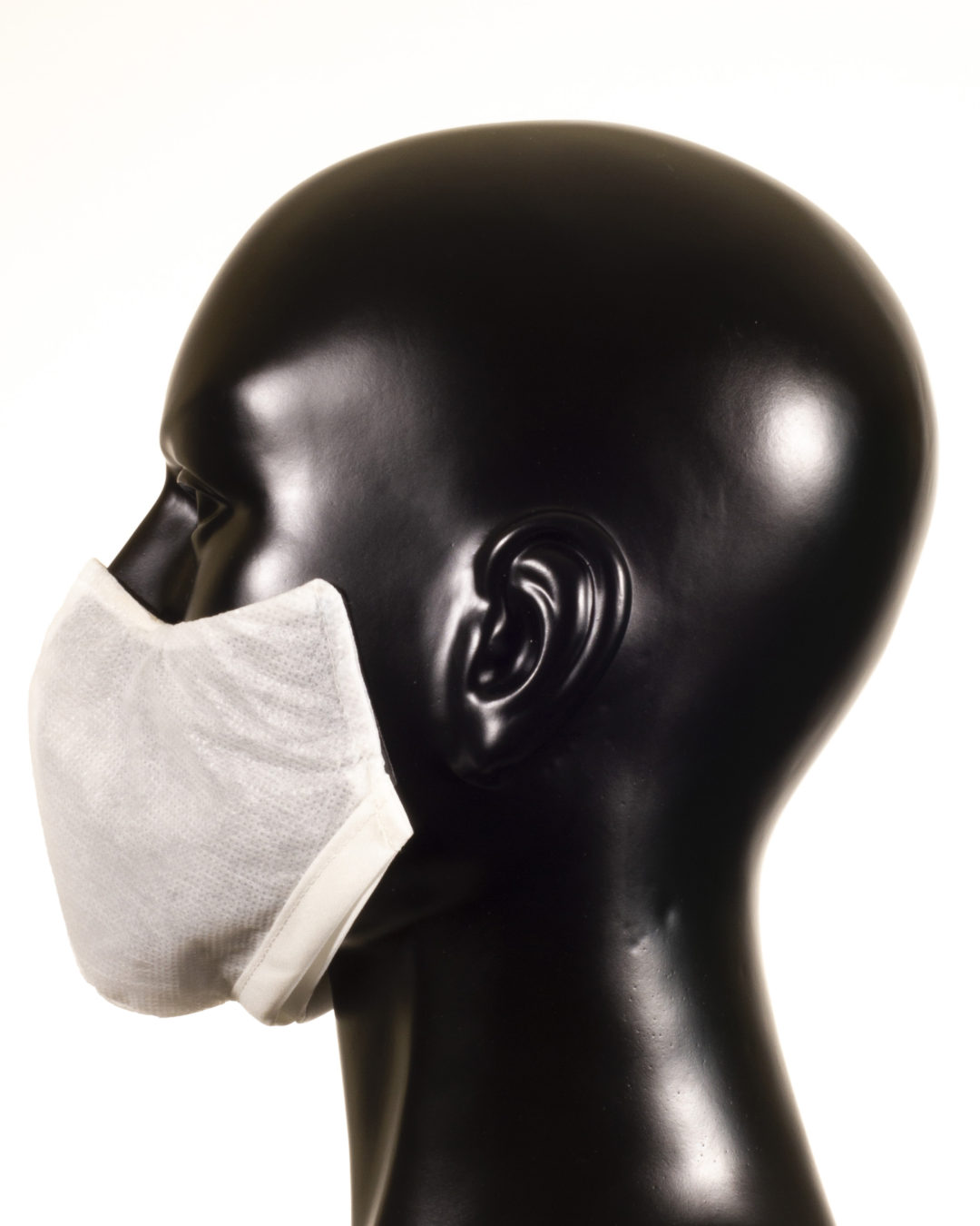 Strapless Face Mask 100% Polypropylene White Fabric with Filter Pocket ...