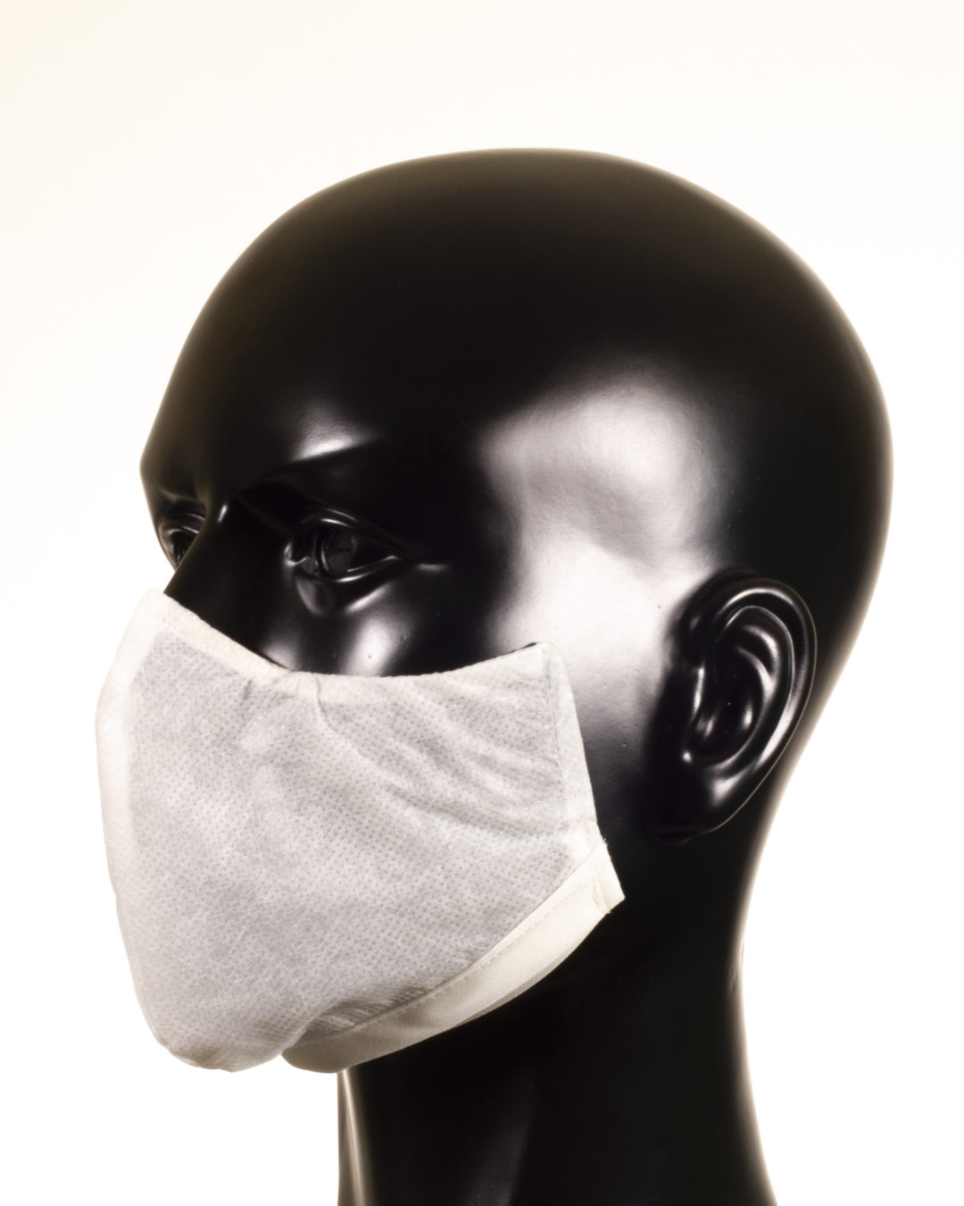 Strapless Face Mask 100% Polypropylene White Fabric with Filter Pocket ...